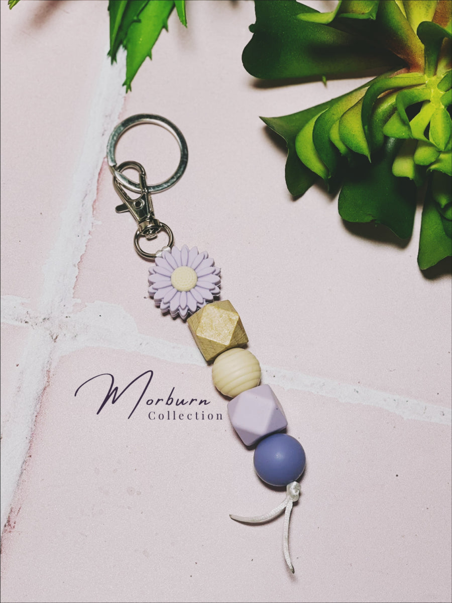 Mauve Daisy key ring – Morburn Collection